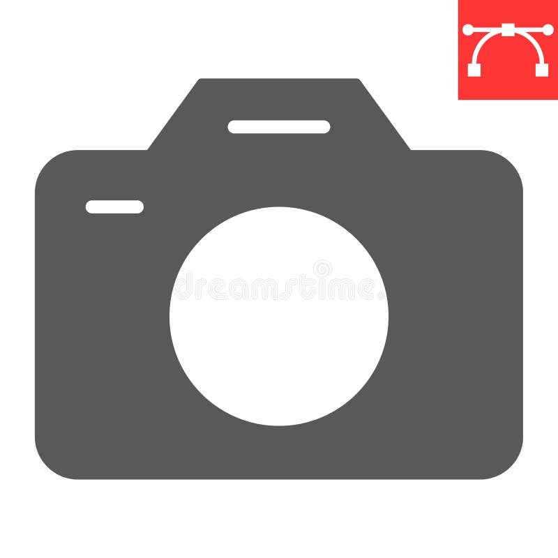 Camera Glyph Icon, Ui and Button, Photography Sign Vector Graphics ...
