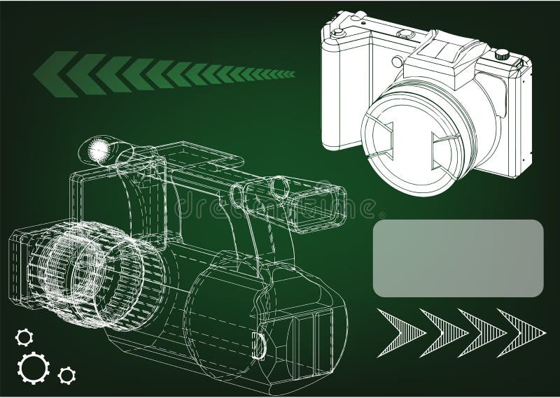 Camera on green stock vector. Illustration of interface - 113381955