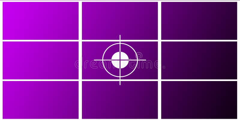 Camera Grid and Focus Point Stock Illustration - Illustration of border ...