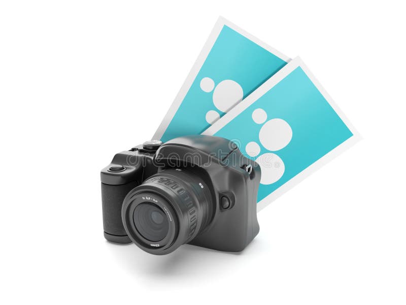 Camera and a Group Snapshot Stock Illustration - Illustration of ...