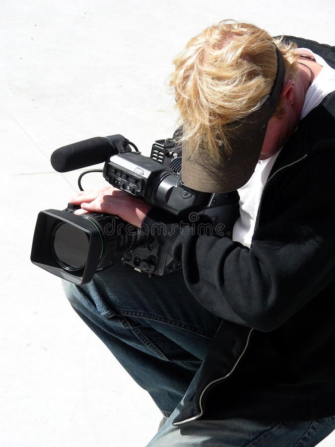 Camera Guy stock image. Image of news, video, camera, footage - 2385633