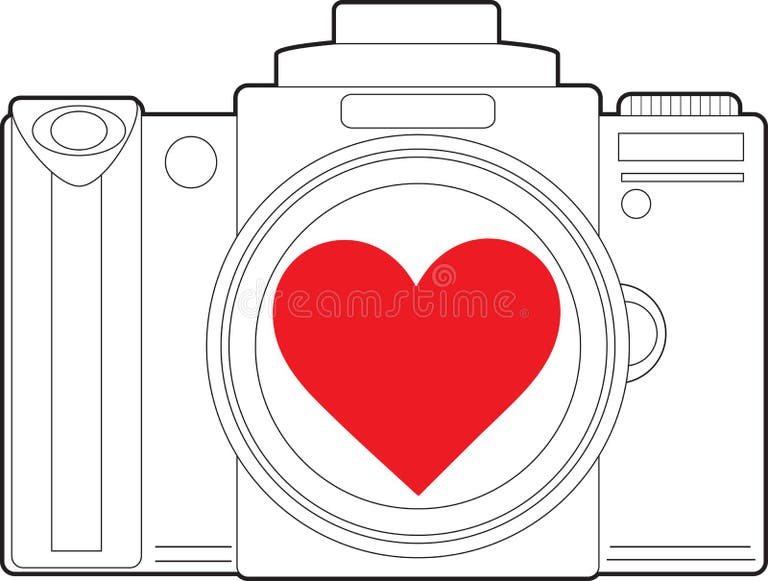Camera Heart Stock Illustrations – 21,497 Camera Heart Stock ...
