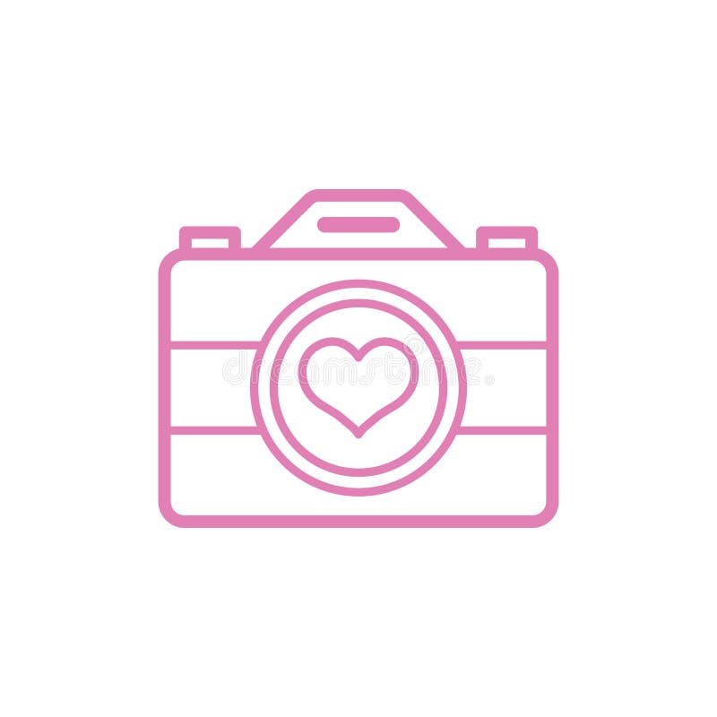 Camera with Heart. Vector Illustration Decorative Design Stock Vector ...