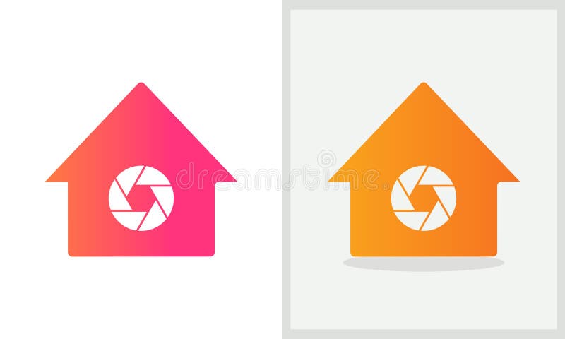 Camera House Logo Design. Home Logo with Camera Concept Vector Stock ...