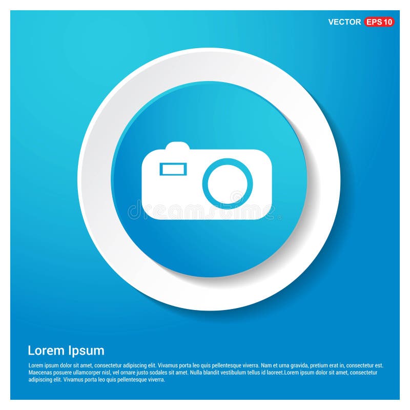 Camera Icon Abstract Blue Web Sticker Button Stock Vector ...