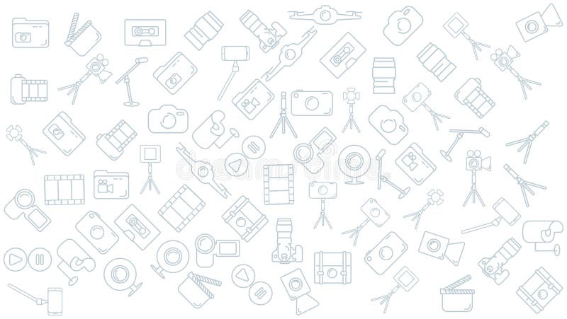 Camera Icon Background. Multimedia Icon Background Stock Vector ...
