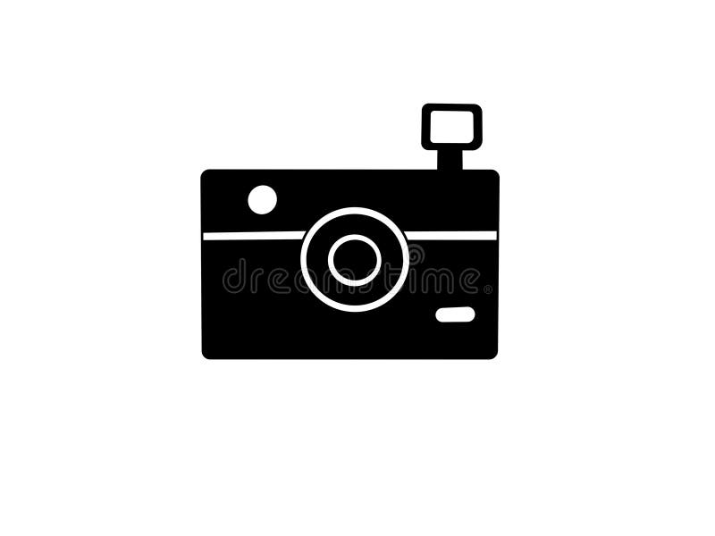 Camera Icon with Black and White Theme Stock Illustration ...