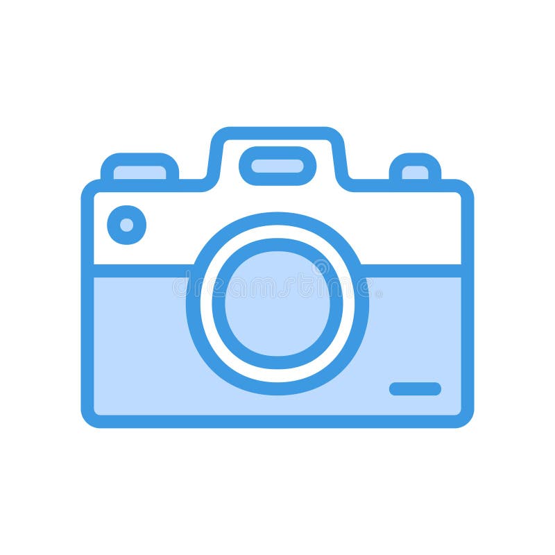 Camera Icon in Blue Style about Multimedia for Any Projects Stock ...
