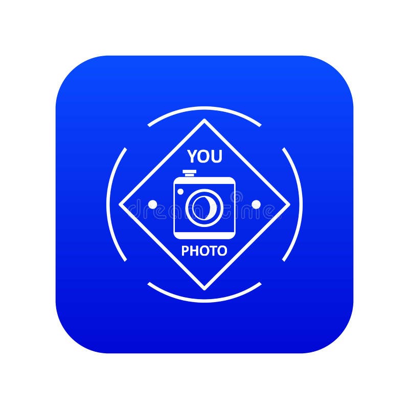 Camera icon blue vector stock vector. Illustration of isolated - 147209187