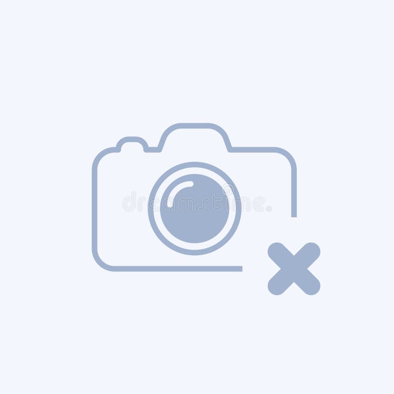 Camera Icon with Cancel Sign. Camera Icon and Close, Delete, Remove ...