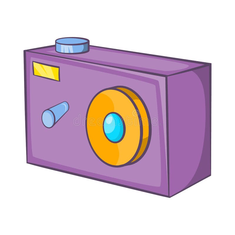 Camera Icon in Cartoon Style Stock Vector - Illustration of digital ...