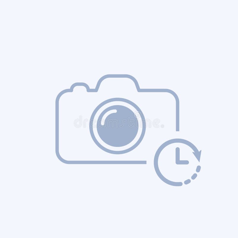 Camera Icon with Clock Sign. Camera Icon and Countdown, Deadline ...