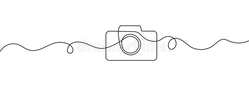 One Line Camera Silhouette Stock Illustrations – 206 One Line Camera ...