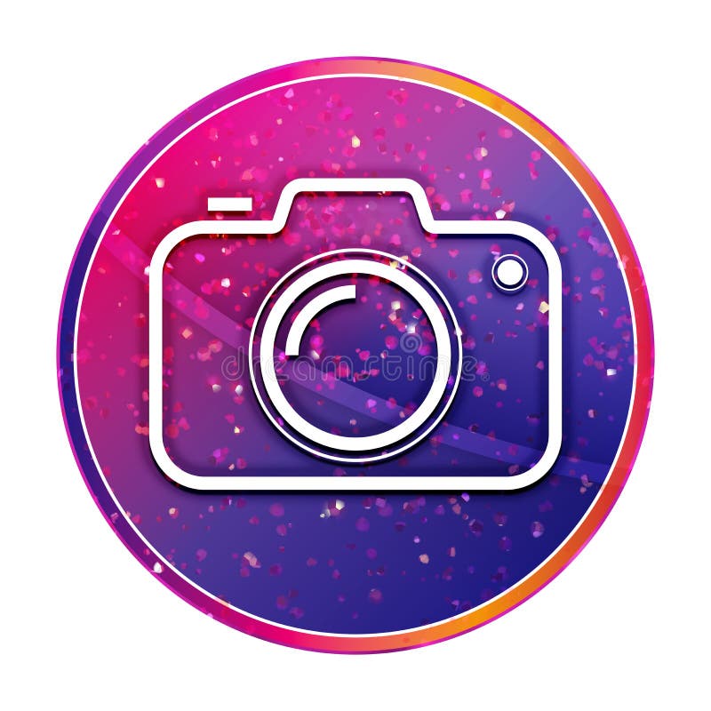 Camera Icon Creative Trendy Colorful Round Button Illustration Stock ...