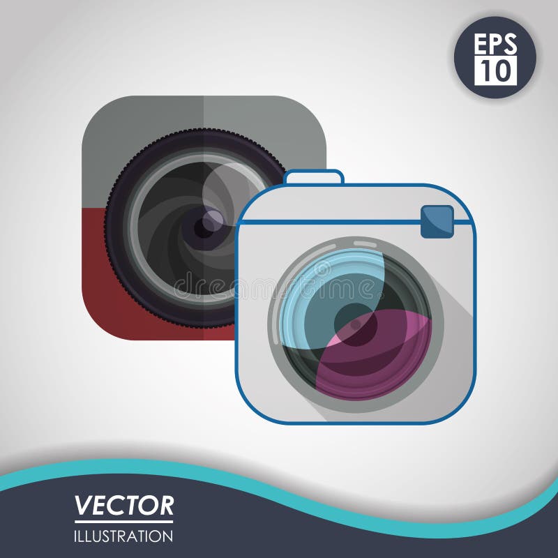 Set of vector camera icons stock vector. Illustration of instant - 75518725