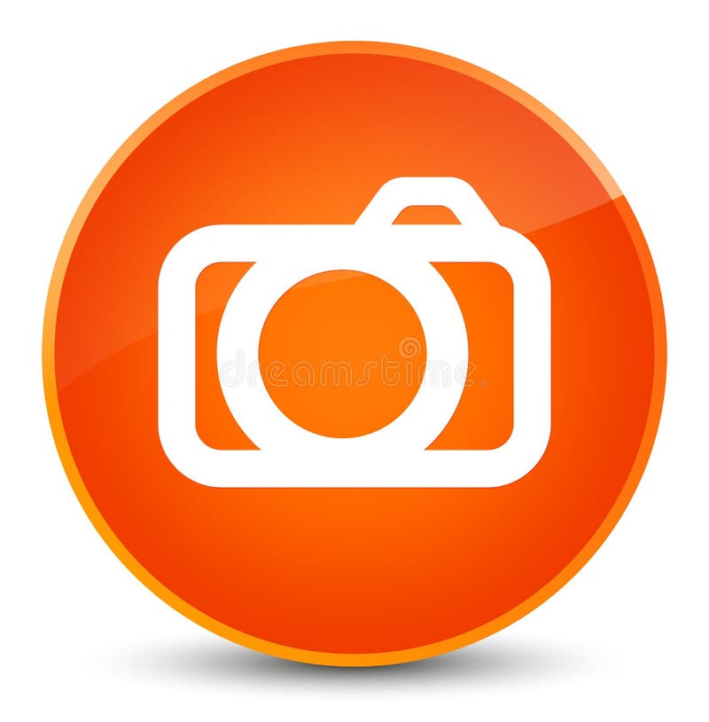 Camera Icon Elegant Orange Round Button Stock Illustration ...