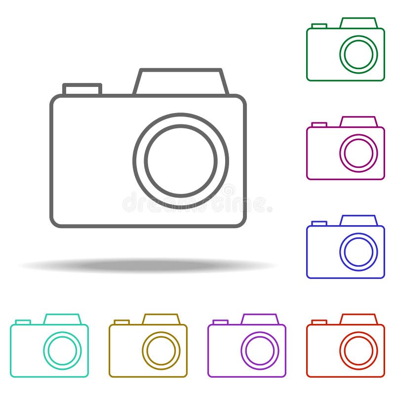 Camera Icon. Elements of Photography in Multi Color Style Icons Stock ...
