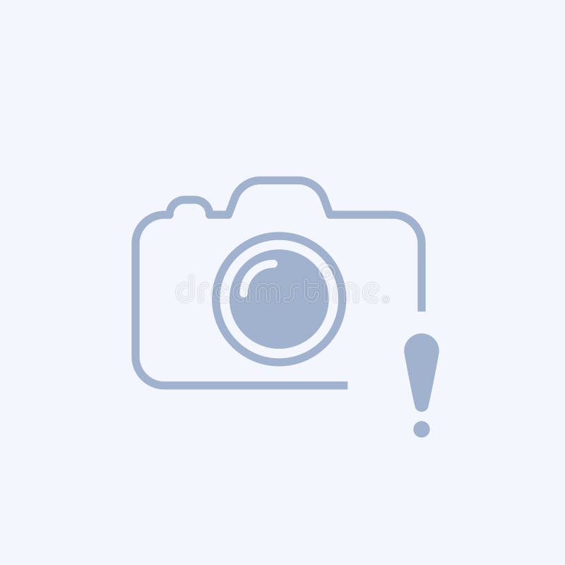 Camera Icon with Exclamation Mark. Camera Icon and Alert, Error, Alarm ...