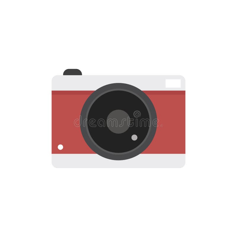 Camera Icon Flat Design Vector. Stock Vector - Illustration of ...