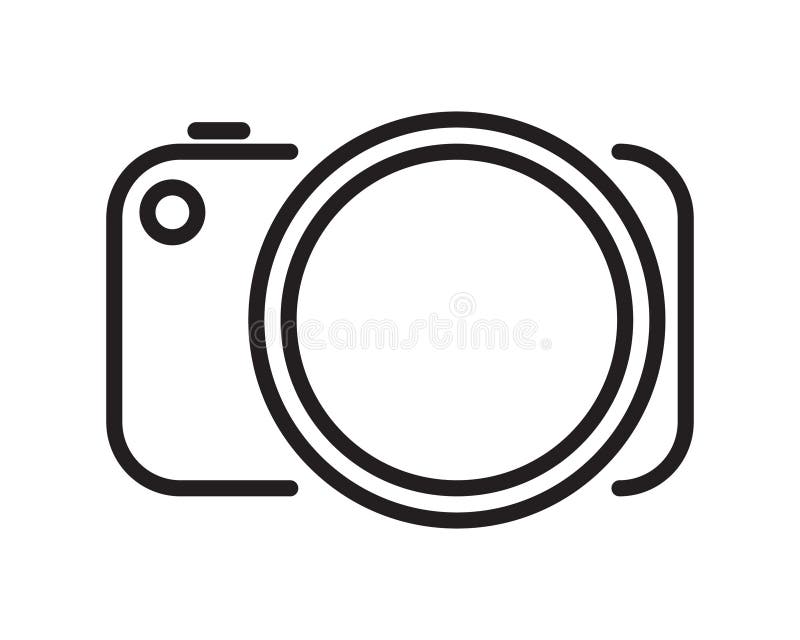 Camera Icon in Flat Style. Single High Quality Outline Symbol of Camera ...