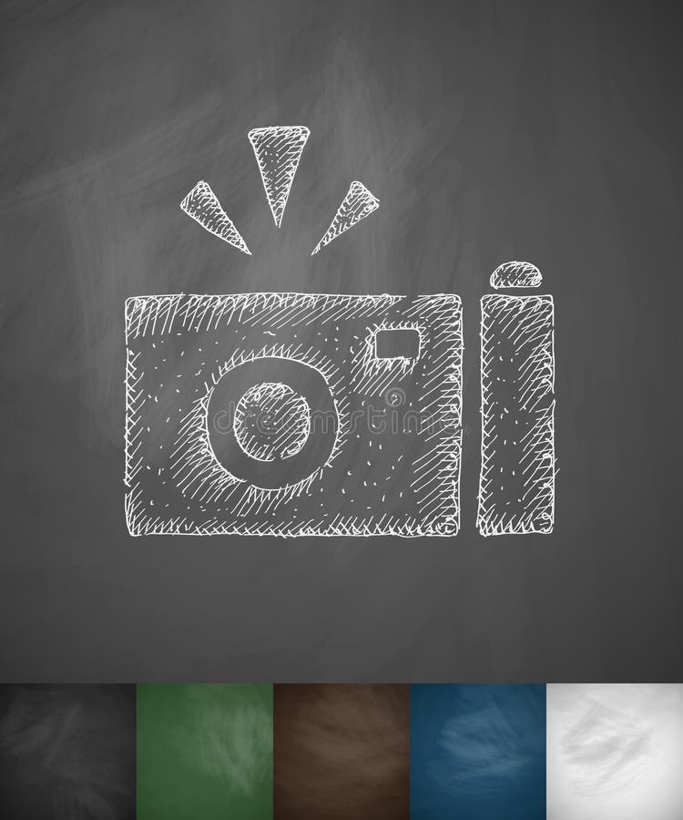 Camera Icon. Hand Drawn Vector Illustration Stock Vector - Illustration ...
