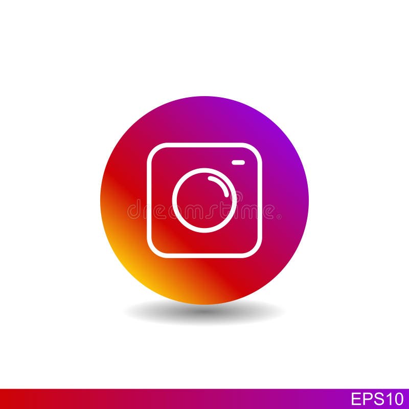 Camera Icon Inside the Gradient Color Circle. Stock Vector ...