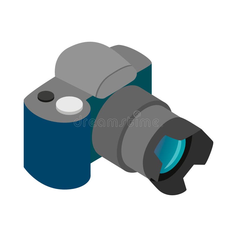 Camera Icon, Isometric 3d Style Stock Vector - Illustration of glass ...