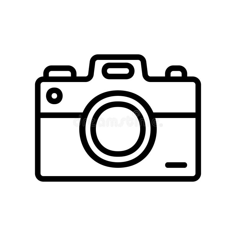 Camera Icon in Line Style about Multimedia for Any Projects Stock ...