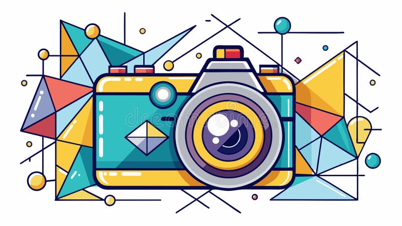 Camera Icon from Lines, Triangles and Particle Style Design ...