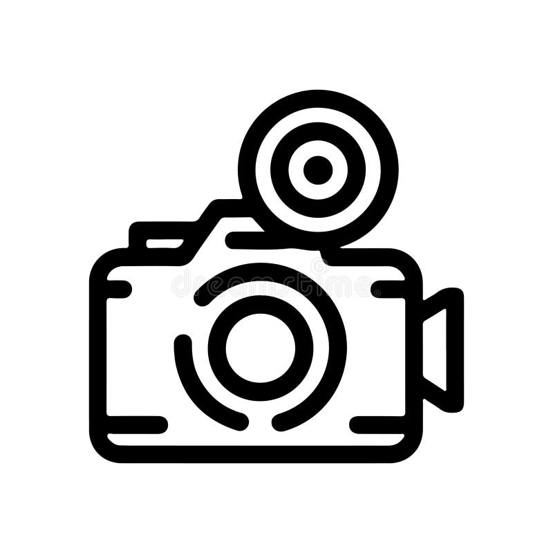 Camera Icon Logo Silhouette Eps Vector Line Art Stock Vector ...