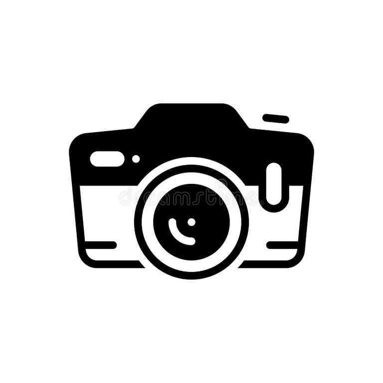 Black Solid Icon for Camera, Memories and Device Stock Vector ...