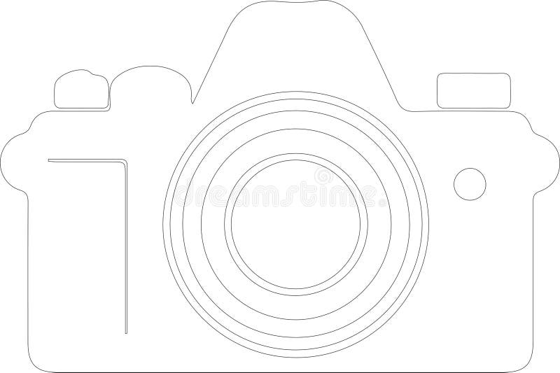 Camera Icon Outline Silhouette Generative Ai Stock Vector ...