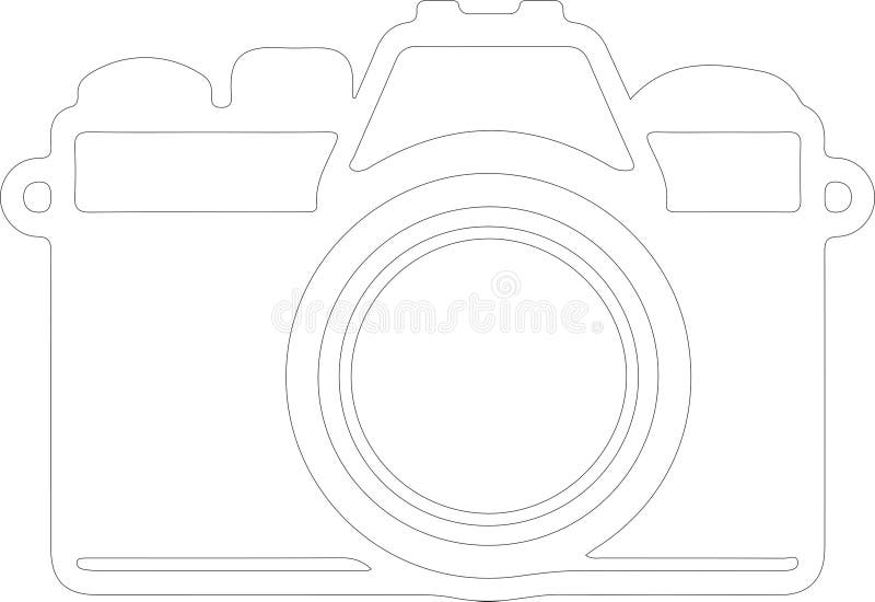 Camera Icon Outline Silhouette Generative Ai Stock Vector ...