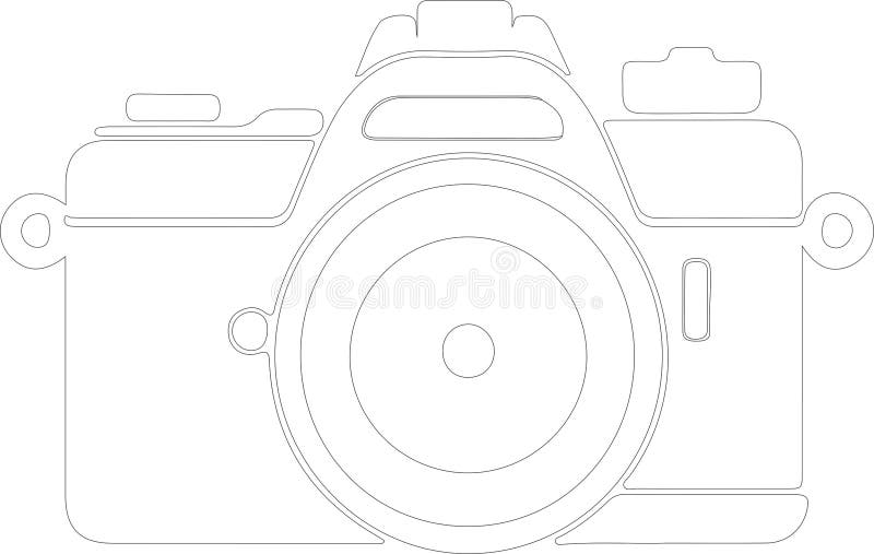 Camera Icon Outline Silhouette Generative Ai Stock Vector ...