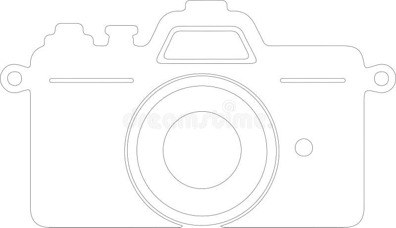 Camera Icon Outline Silhouette Generative Ai Stock Vector ...