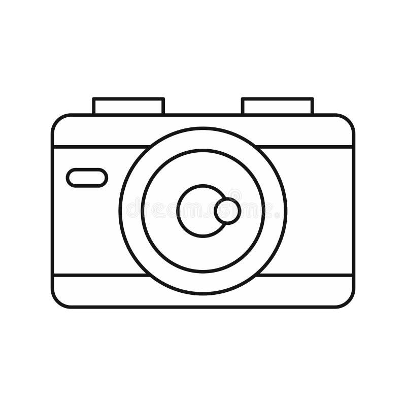 Camera Icon in Outline Style Stock Vector - Illustration of modern ...