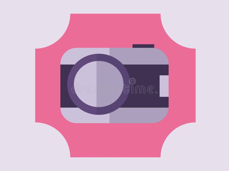 Camera Icon with Plaque Shape. Stock Illustration - Illustration of video, angle: 348658254