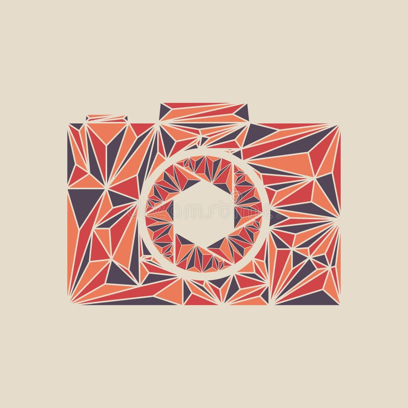 Camera Icon. Polygon Photo Camera Sign Stock Illustration ...