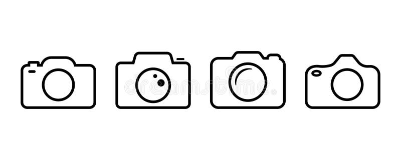 Camera Icon Set. Camera Sign and Symbol. Photography Icon Stock Vector ...