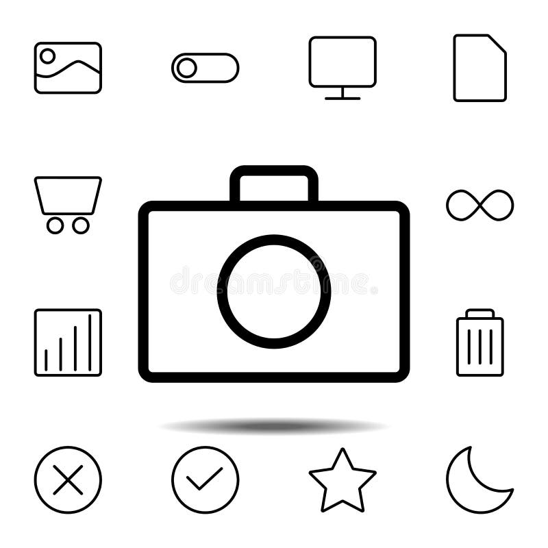 Camera Icon Simple Thin Line Outline Vector Element Of Minimalistic Web Icons Set For Ui And 2964