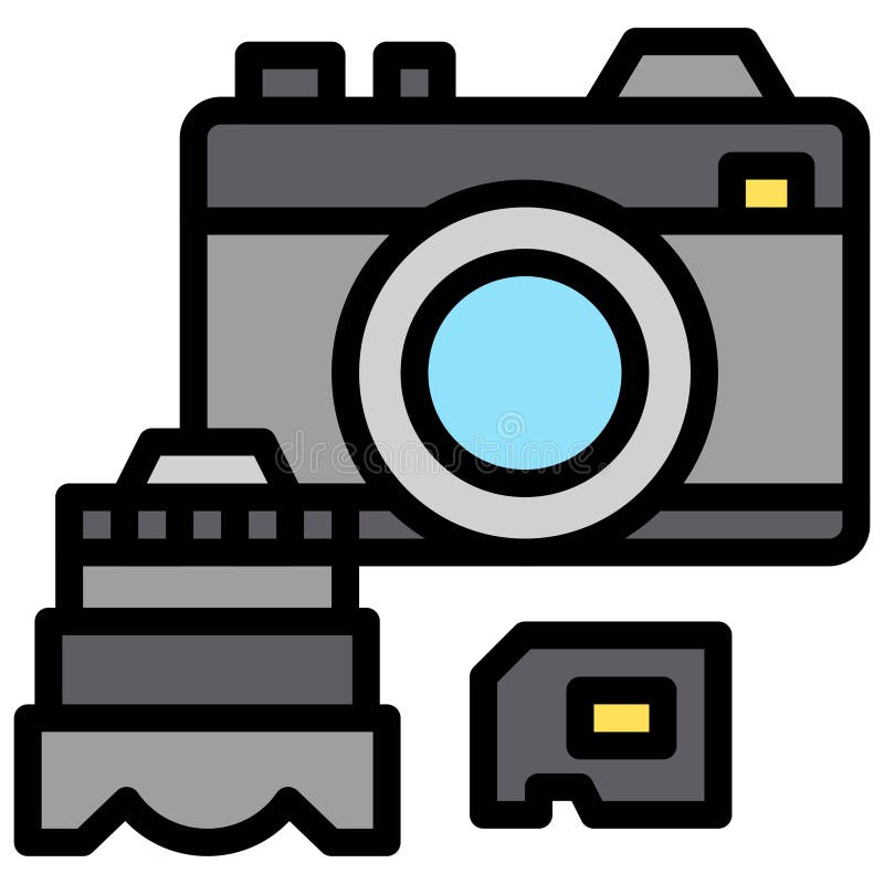 Camera Icon, Supermarket and Shopping Mall Related Vector Stock Vector ...