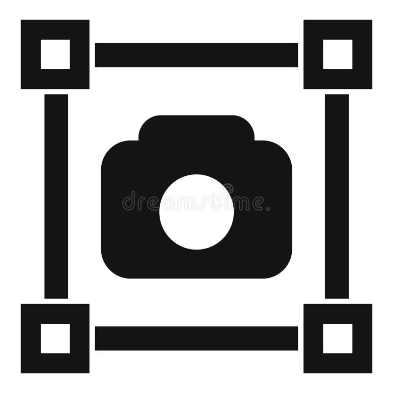 Camera Icon Surrounded by Crop Marks for Editing and Photography Stock ...
