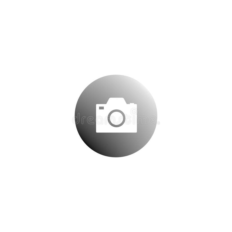 Camera Icon Symbol. Photography Vector Button. Circular Gradient Shape ...