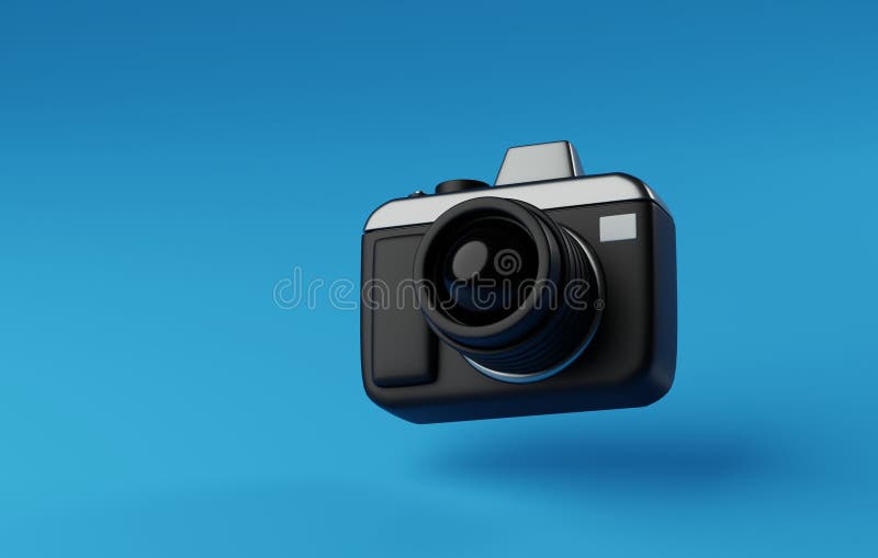 Camera Icon Symbolizing Photography Evolution. 3D Render Stock ...