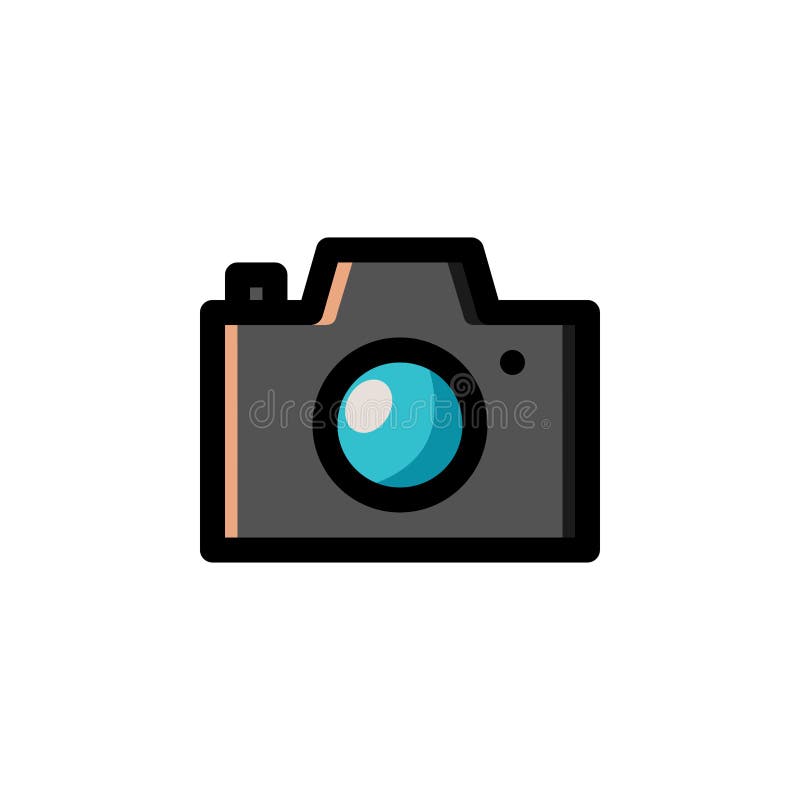 Camera Icon stock vector. Illustration of media, sign - 266550107