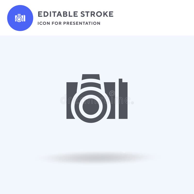 Camera icon vector, filled stock photo. Image of professional - 345261702