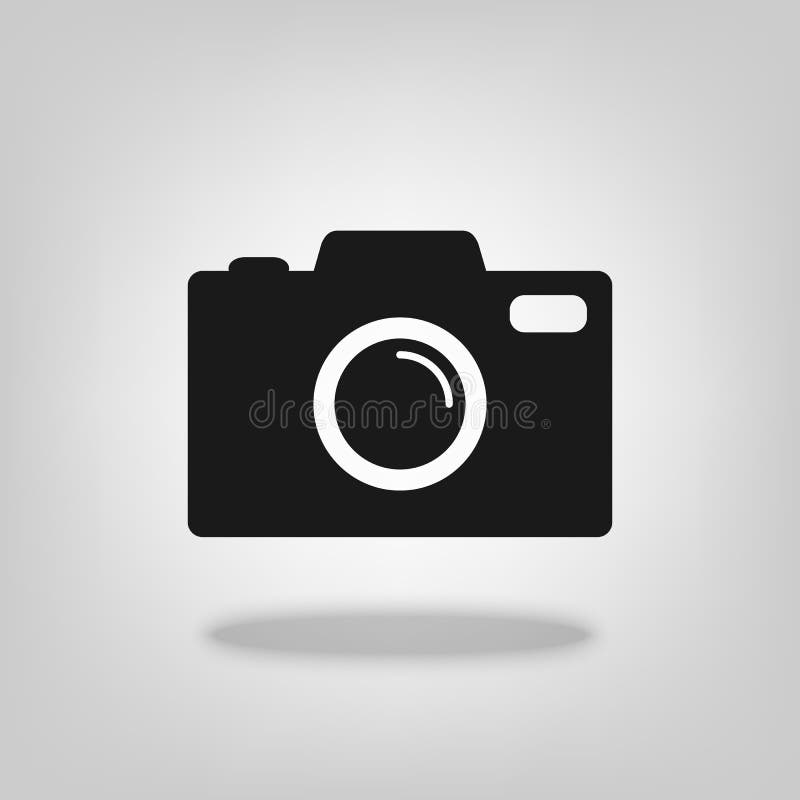 Camera Icon Vector Flat Style Isolated on Grey Background. Camera ...
