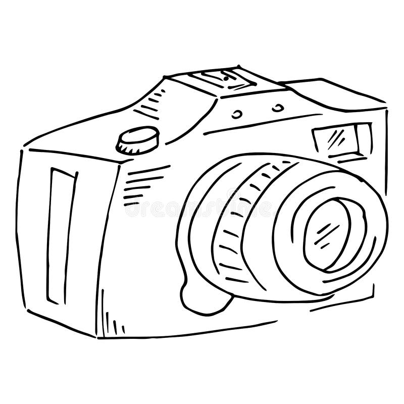 Camera Icon. Vector of a Camera. Hand Drawn Camera Stock Illustration ...