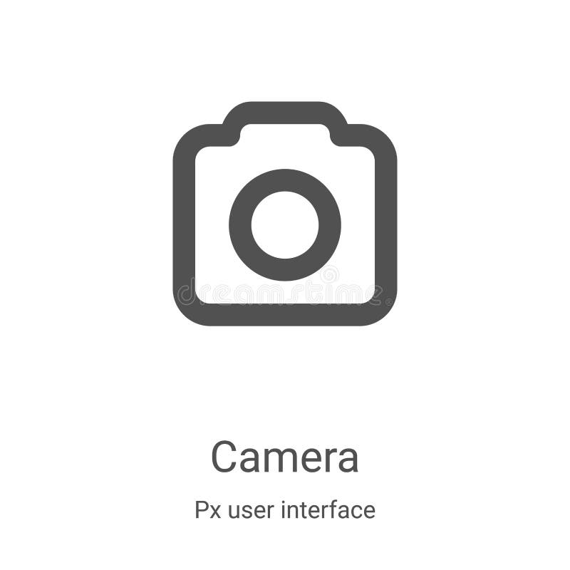 Camera Icon Vector from Px User Interface Collection. Thin Line Camera ...