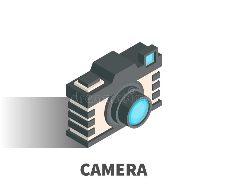 Camera Photographic Isometric Style Icon Stock Vector - Illustration of ...
